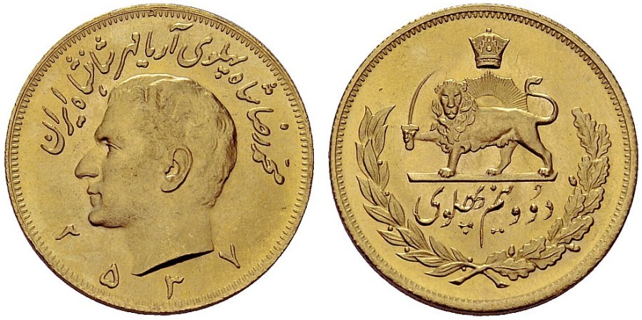 IRAN Muhammad Reza Pahlavi Shah, 1941-1979. 2 ½ ... - Aste Numismatiche ...