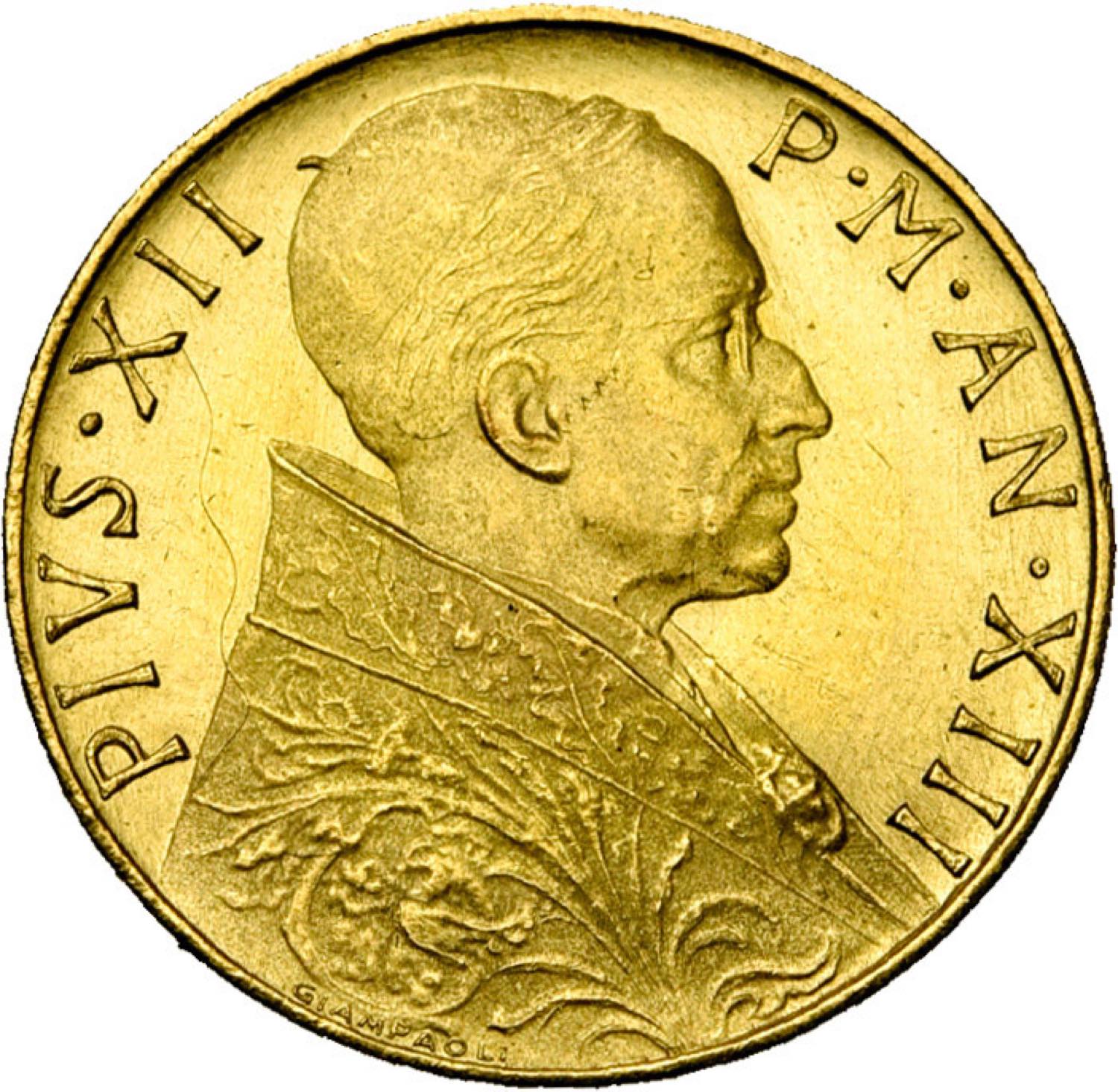 ITALIE, VATICAN, Pie XII (1939-1958), AV 100 ... - Jean Elsen & ses Fils Numismatic Auctions