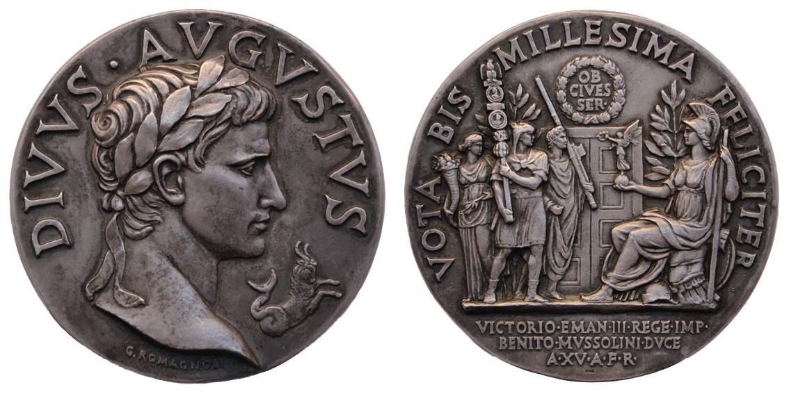 Mussolini Roman emperor Augustus (27 a.C.-14 ... - V.L. Nummus ...