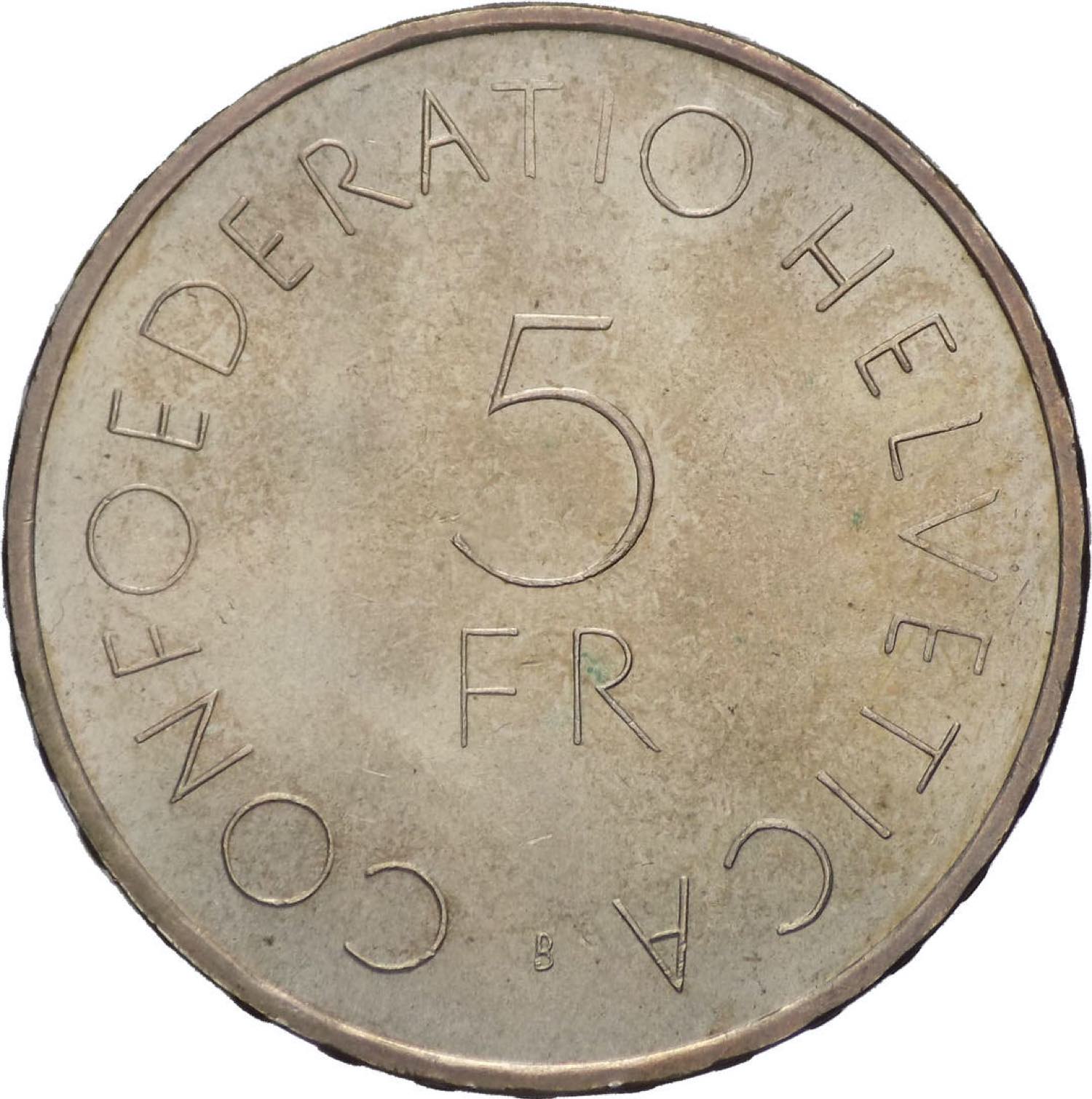 Svizzera - 5 Franchi 1963 - 100° Anniversario ... - Numismatica ...
