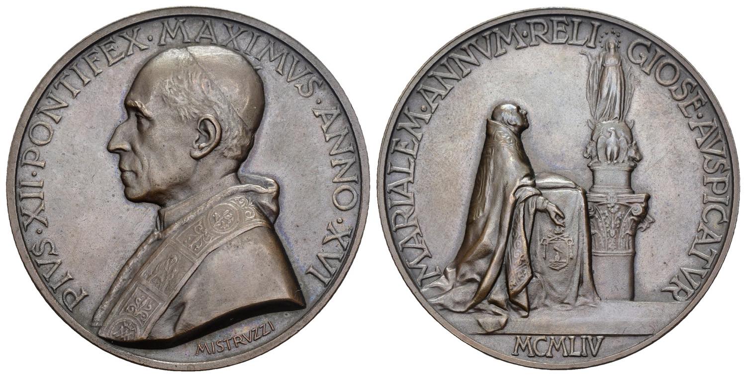 Pio XII (Eugenio Pacelli) 1939-1958 - Medaglia ... - Numismatic Auctions Numismatica Ferrarese