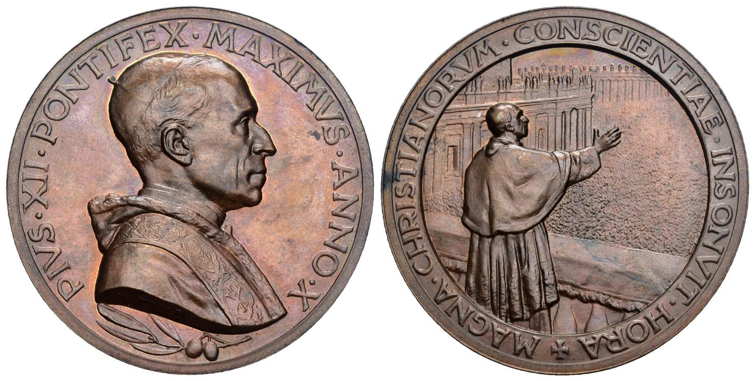 Pio XII (Eugenio Pacelli) 1939-1958 - Medaglia ... - Numismatic Auctions Numismatica Ferrarese