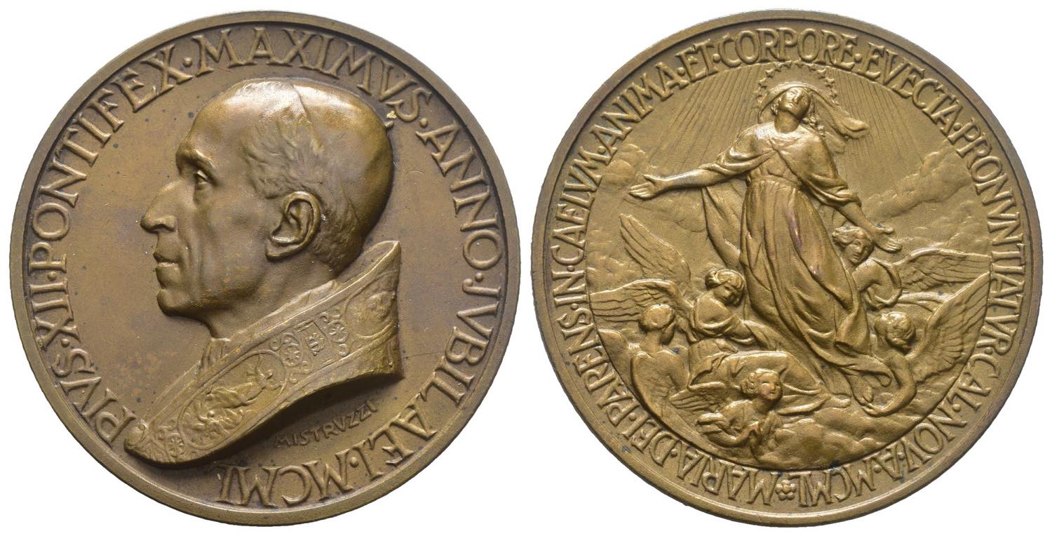 Pio XII (Eugenio Pacelli) 1939-1958 - Medaglia ... - Numismatic Auctions Numismatica Ferrarese