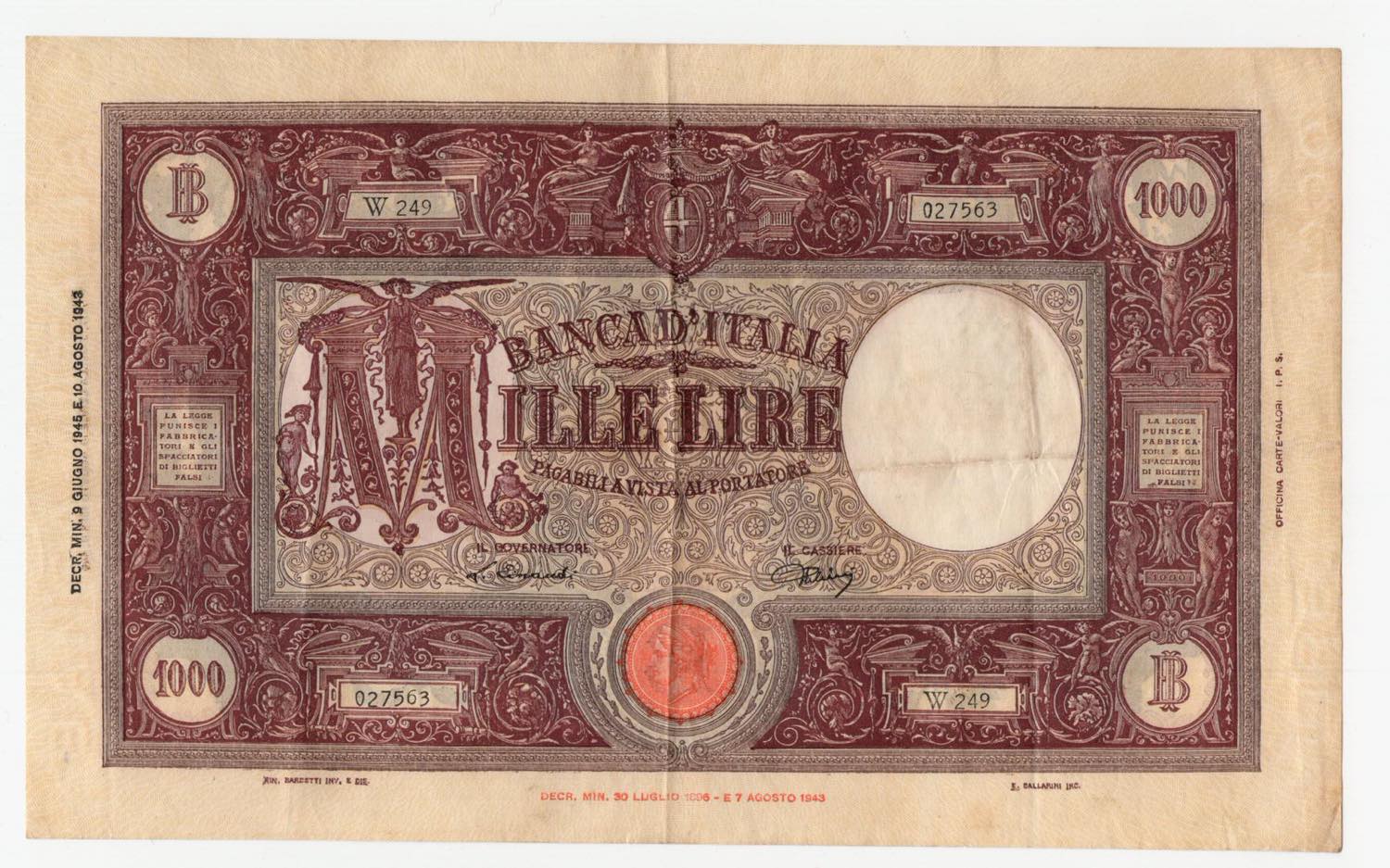Italian banknotes - Numismatic Auctions Numismatica Ferrarese