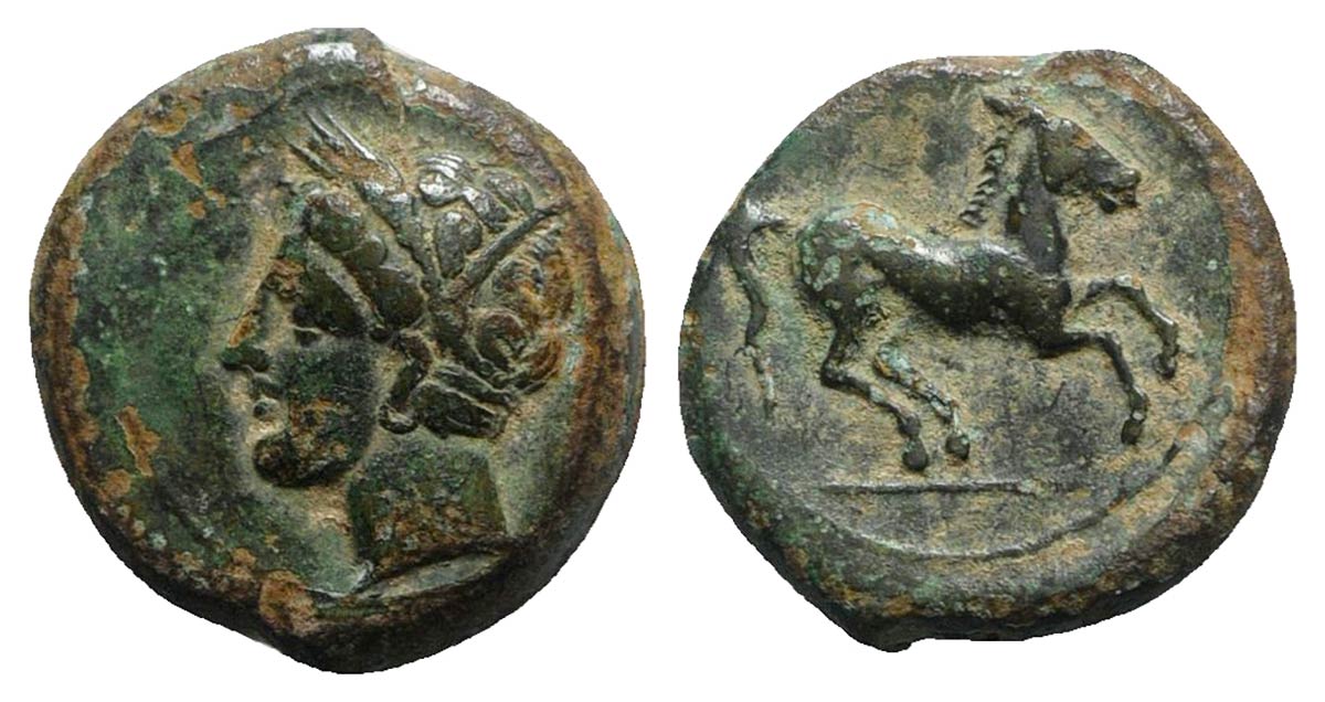 Sicily, Carthaginian Domain, c. 375-350 BC. Æ ... - Bertolami Fine Art