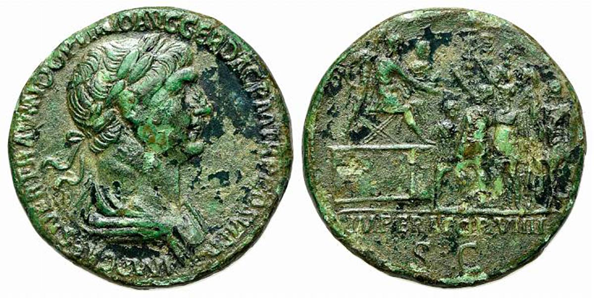 Trajan (98-117). Æ Sestertius (33mm, 24.59g, ... - Bertolami Fine Art