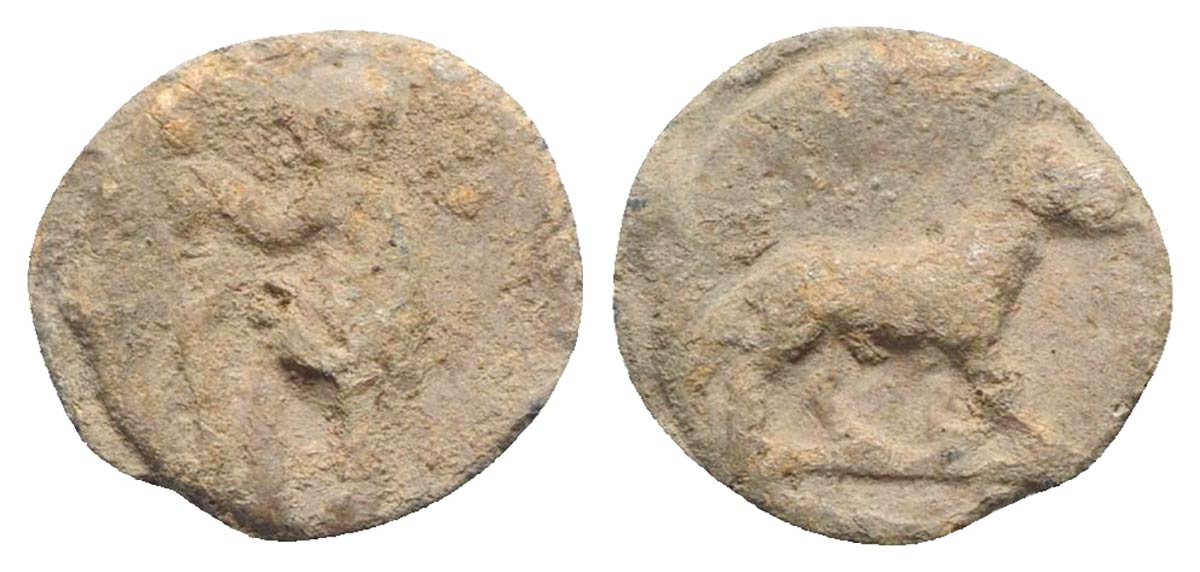 Roman PB Tessera, c. 1st century BC - 1st century ... - Bertolami Fine Art