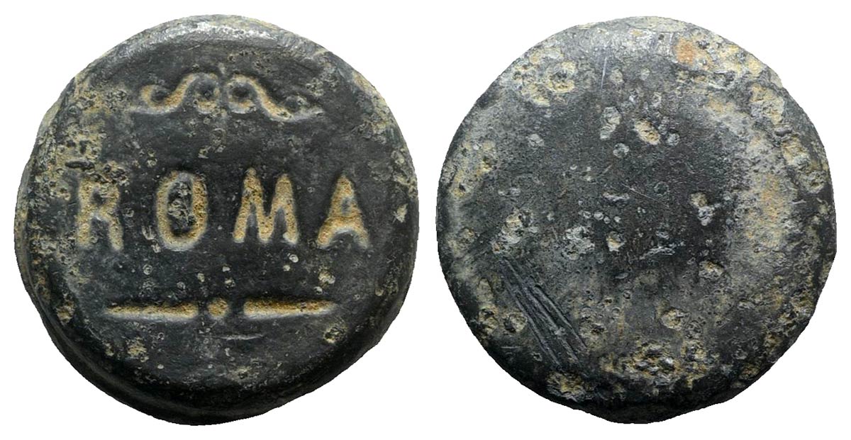 Roman Æ Tessera, c. 1st century BC - 1st century ... - Bertolami Fine Art