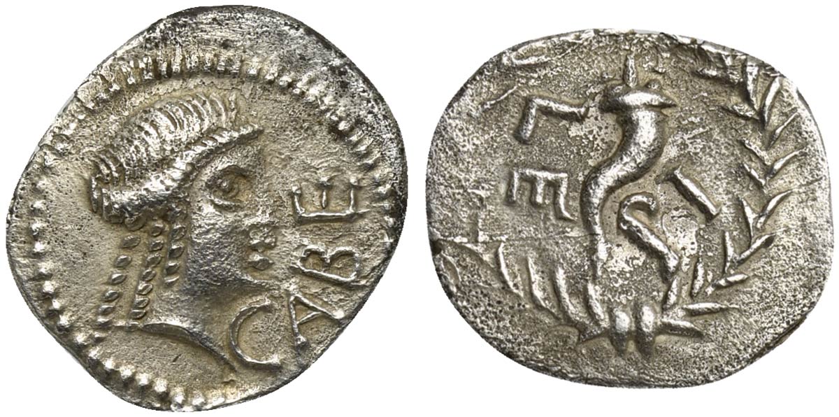 Lepidus, Obol, Gaul Cabellio, 44-42 BC. AR (g ... - Bertolami Fine Art