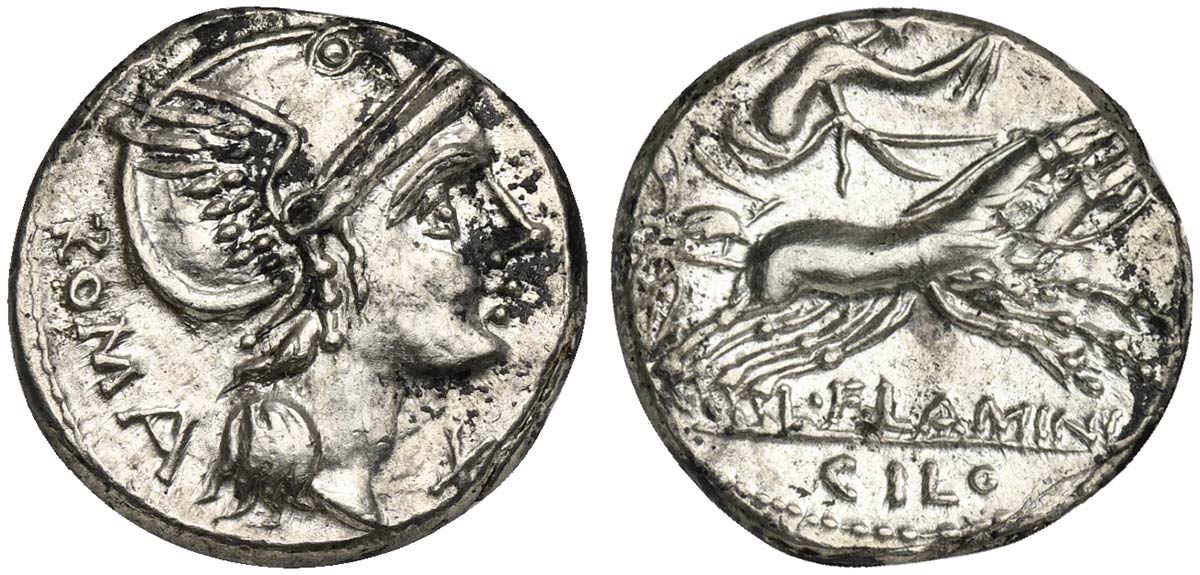 L. Flaminius Chilo, Denarius, Rome, 109-108 BC. ... - Bertolami Fine Art