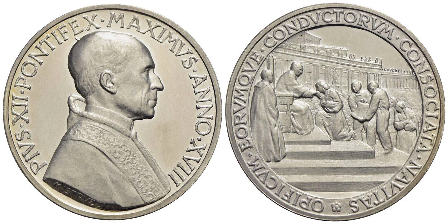 PAPALI - Pio XII (1939-1958) - Medaglia - A. ... - Bertolami Fine Art