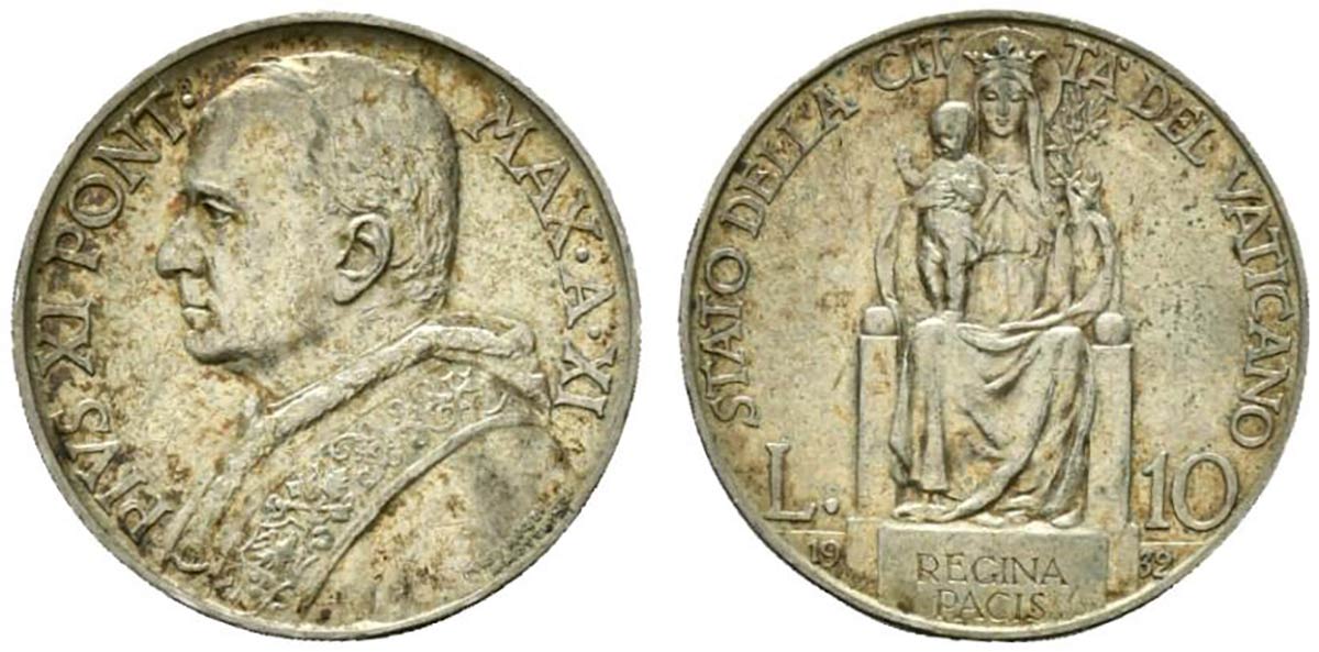 ROMA. Pio XI (1929-1939) 10 lire 1932/ XI (g. ... - Bertolami Fine Art