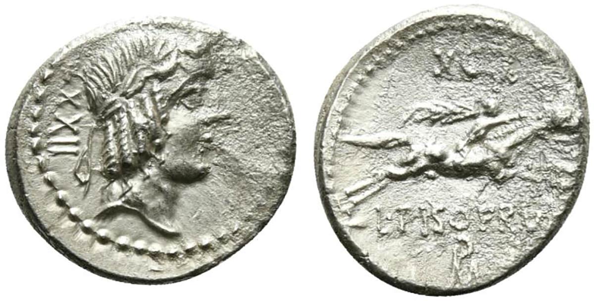 L. Calpurnius Piso Frugi, Rome, 90 BC. AR ... - Bertolami Fine Art