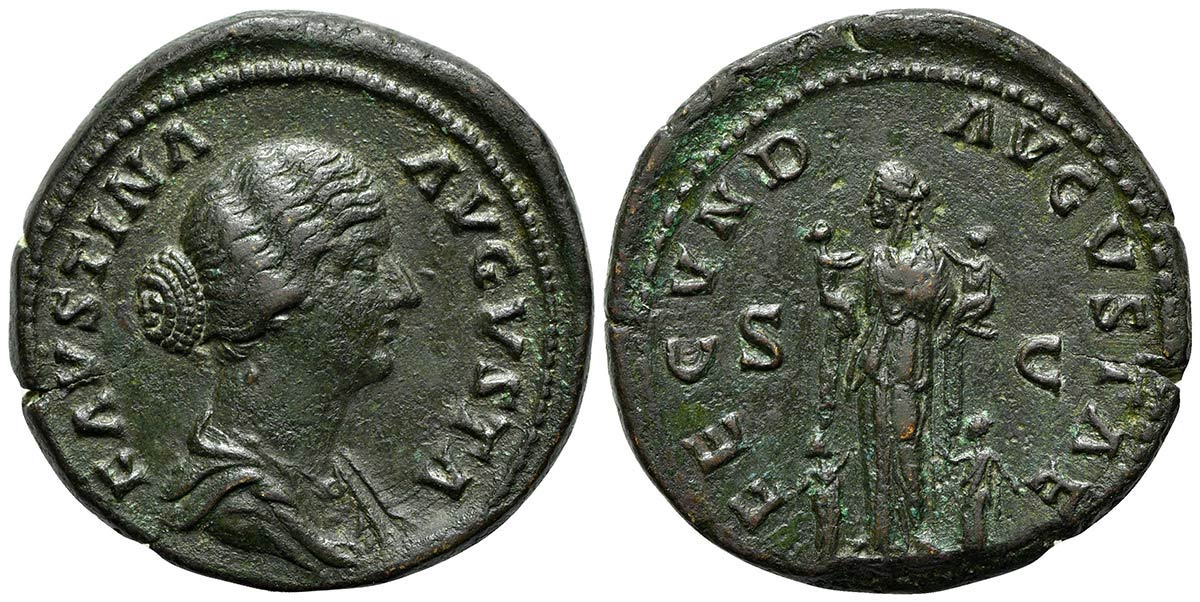 Faustina Junior (Augusta, 147-175). Æ Sestertius ... - Bertolami Fine Art