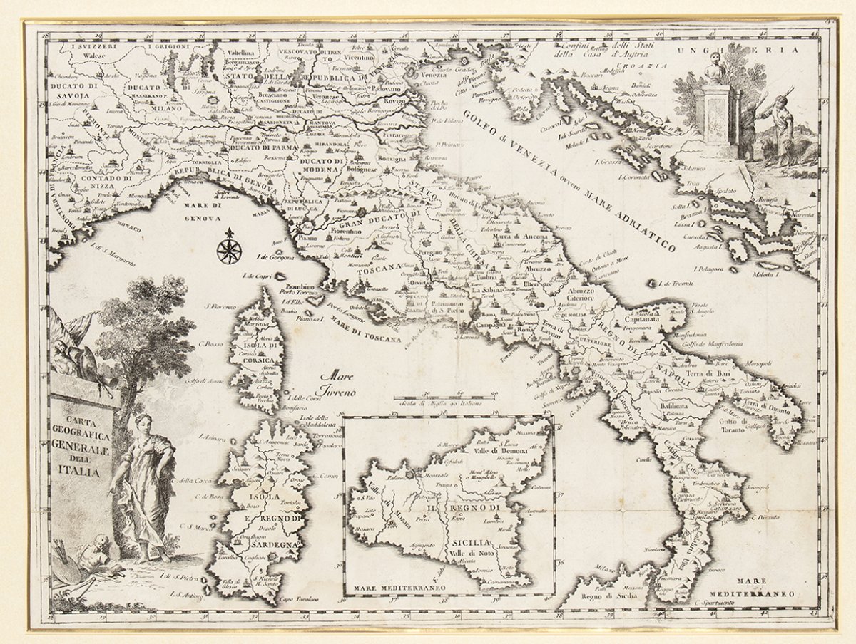 Carta geografica generale ... - Bertolami Fine Art