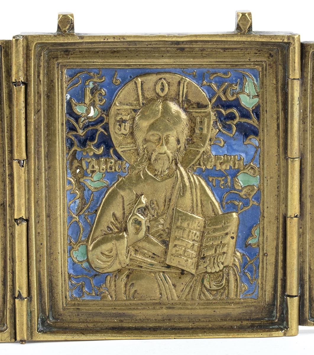 Russian enamelled bronze icon - late 19th, early ... - Bertolami Fine Art