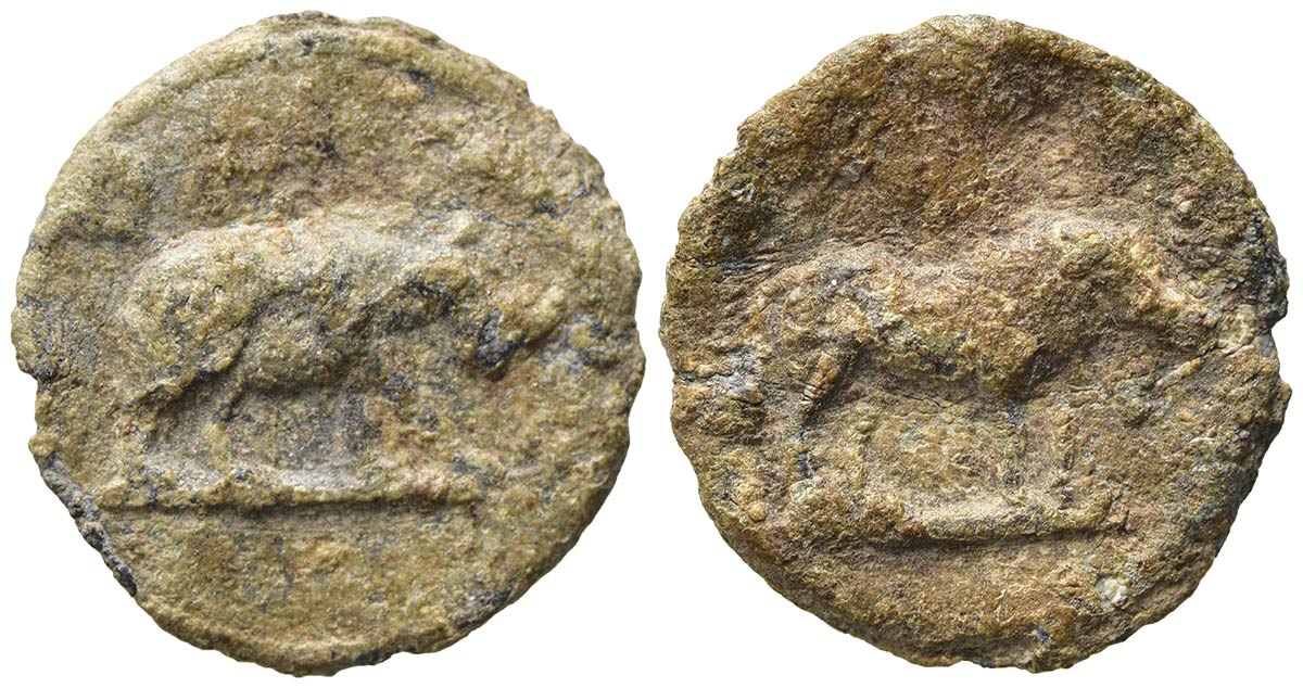 Greek-Roman PB Tessera, c. 1st century BC - 1st ... - Bertolami Fine Art