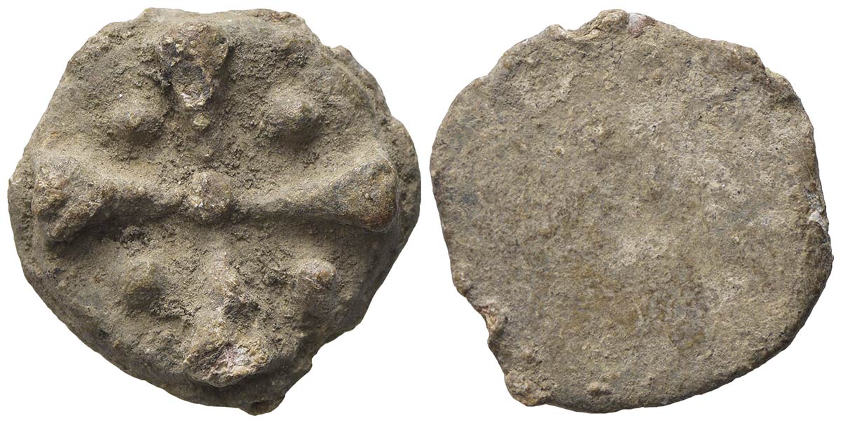 Byzantine-Medieval PB Tessera (18mm, 6.24g). ... - Bertolami Fine Art