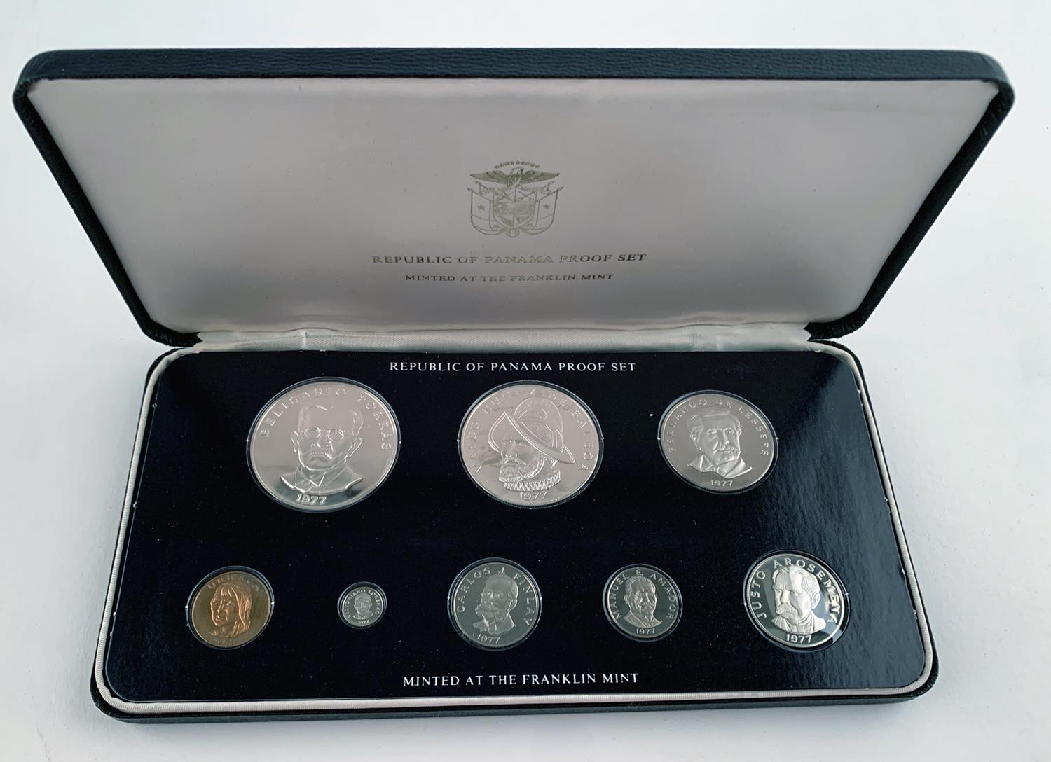PANAMA. PROOF set 1977 Franklin mint. 8 valori ... - Bertolami Fine Art