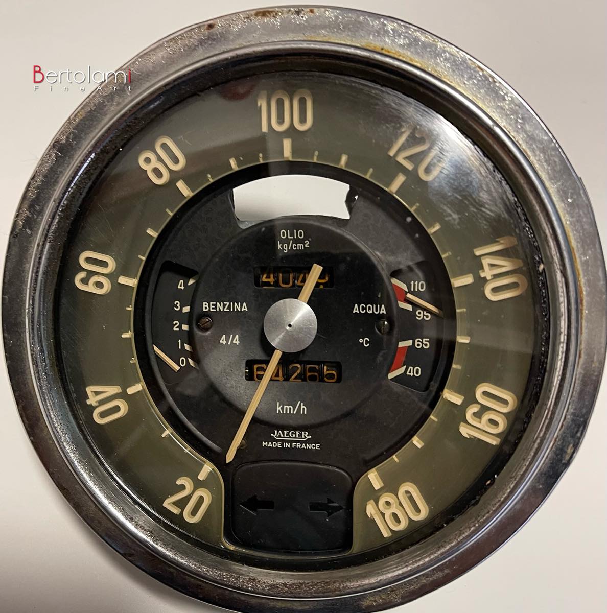 Lancia Aurelia Speedometer, 1950s180 km/h scale ... - Bertolami Fine Art