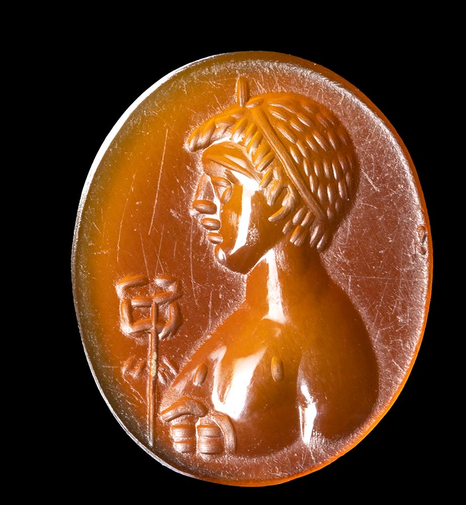 A ROMAN SARD INTAGLIO. BUST OF HERMES WITH THE ... - Bertolami Fine Art