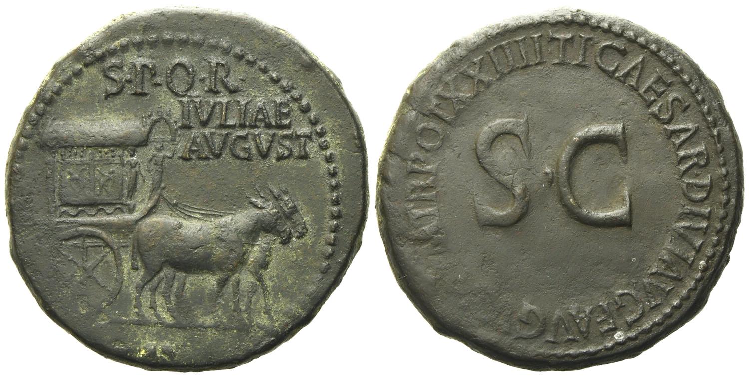 Julia Augusta (Livia), Sestertius struck under ... - Bertolami Fine Art