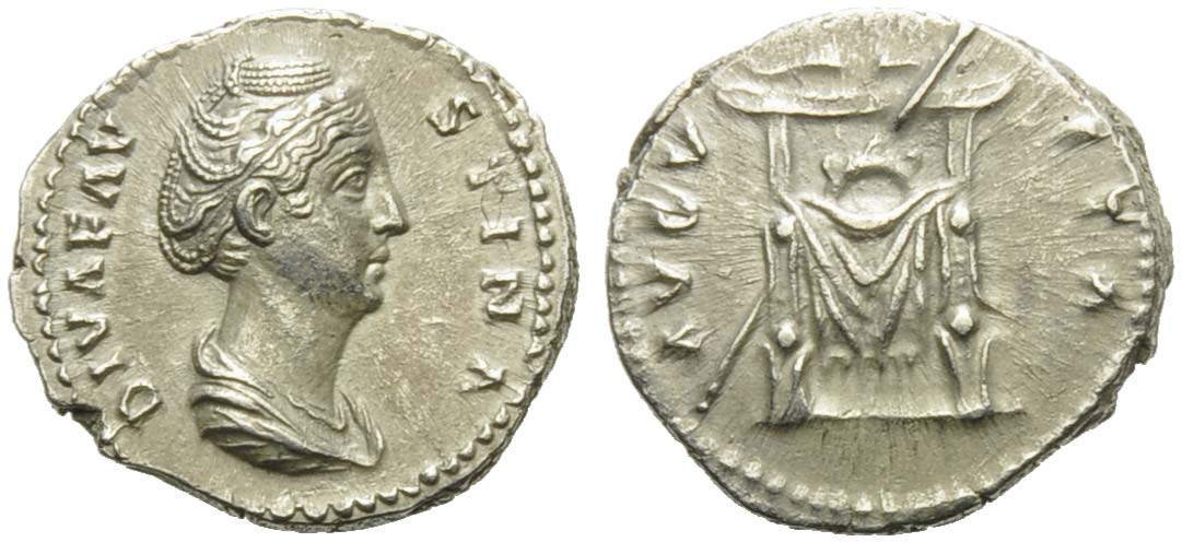 Diva Faustina Maior, Denarius struck under ... - Bertolami Fine Art