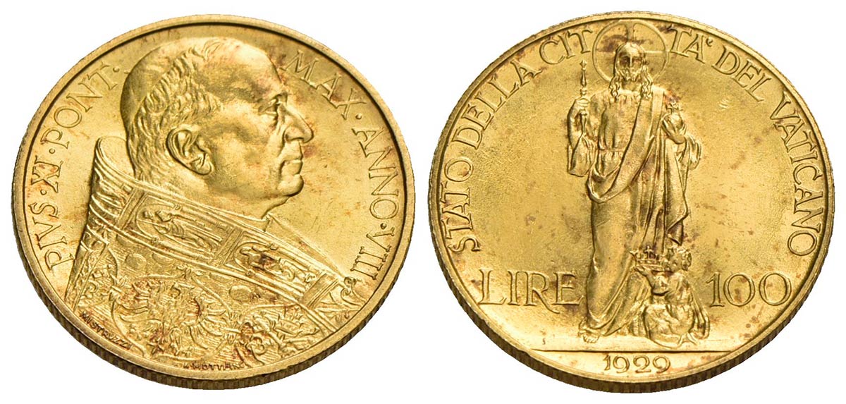 ROMA - Pio XI (1922-1939) - 100 Lire - 1929 - ... - Bertolami Fine Art