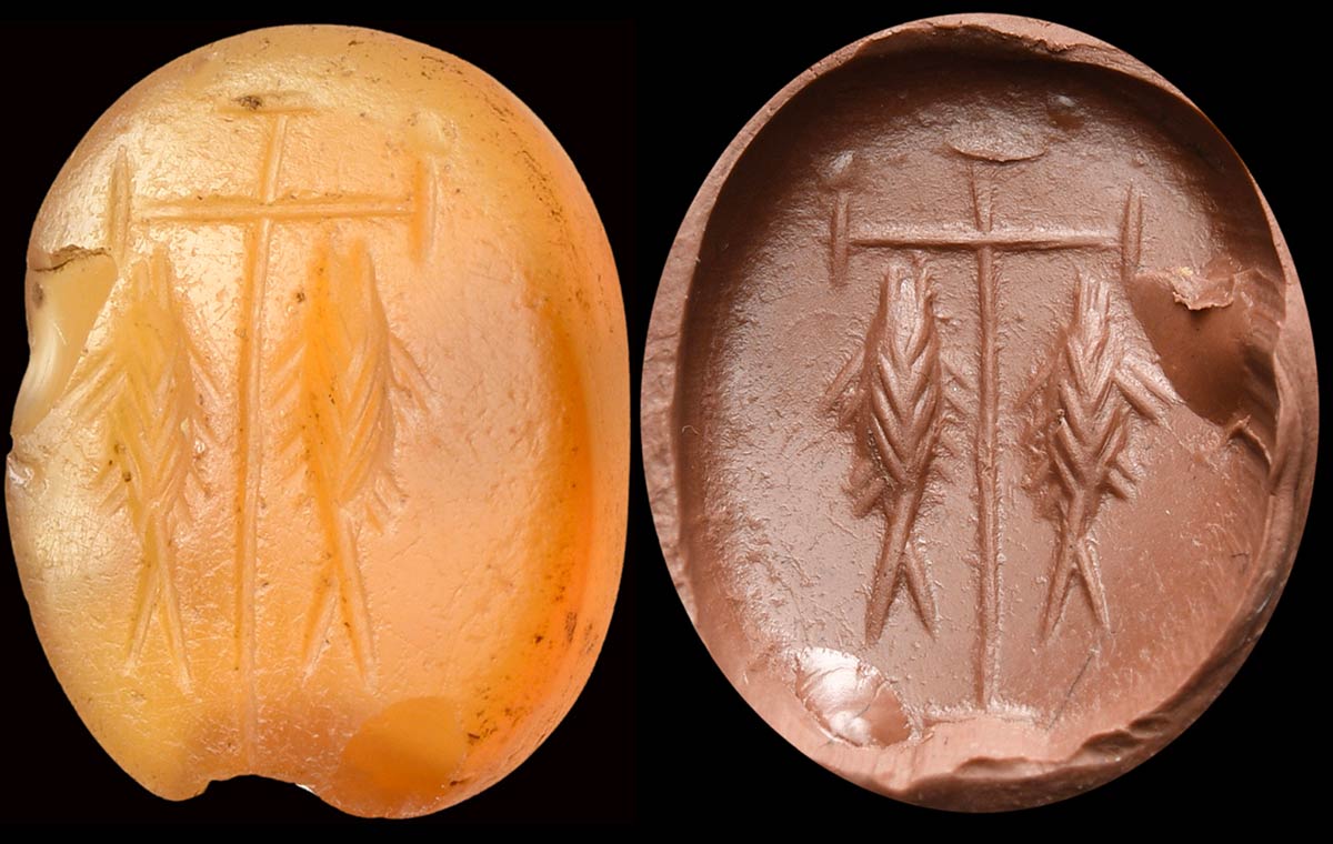 A roman carnelian intaglio. Christological ... - Bertolami Fine Art