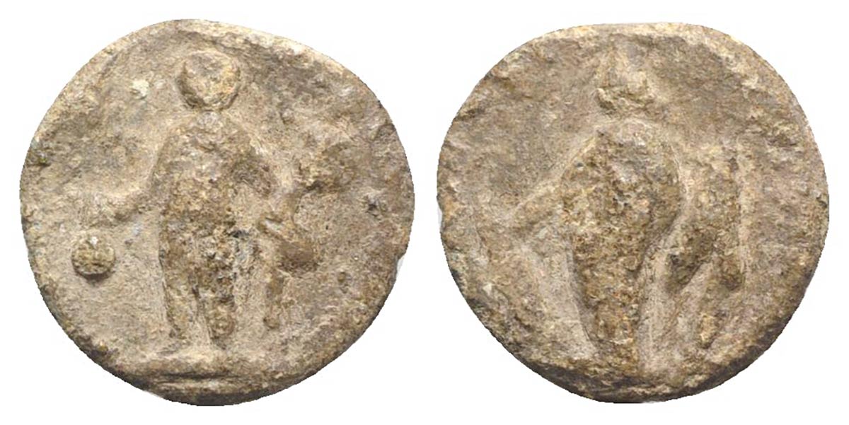 Roman PB Tessera, c. 1st century BC - 1st century ... - Bertolami Fine Art