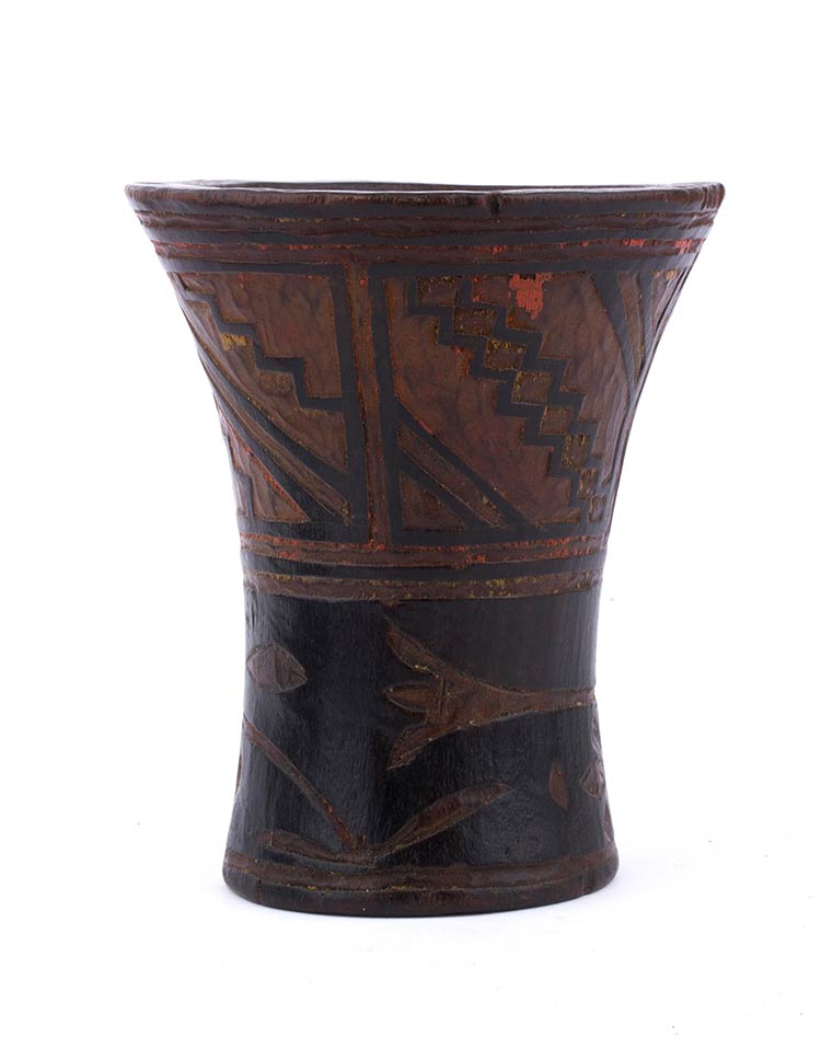 Wooden inlaid kero, Peru, Inca Civilization, ca. ... - Bertolami Fine Art
