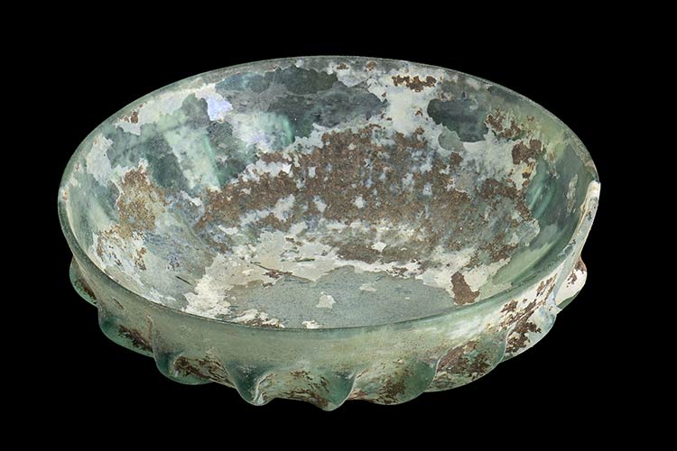 ROMAN GLASS RIBBED BOWL 1st - 3rd century AD ... - Bertolami Fine Art
