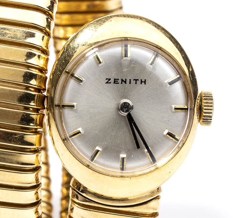 ZENITH gold vintage wristwatch 18k yellow ... - Bertolami Fine Art