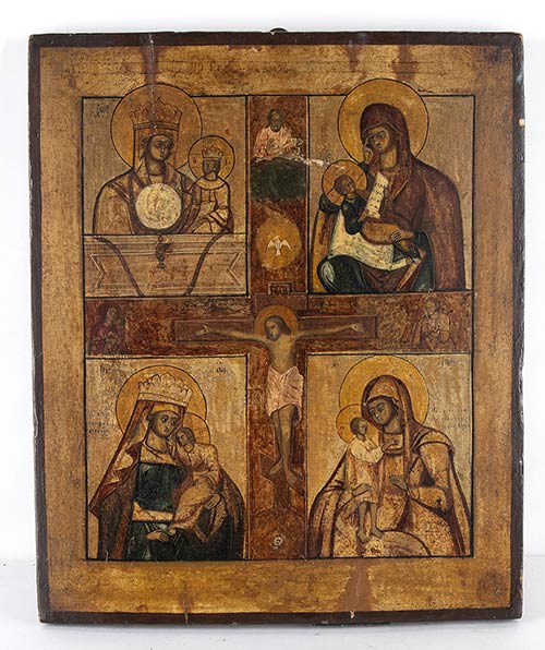 Icon of the Crucifixion - Balkans, second half of ... - Bertolami Fine Art