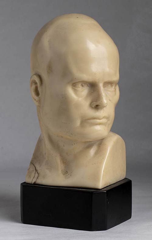 A small Benito Mussolini head, ivory pasteA small ... - Bertolami Fine Art