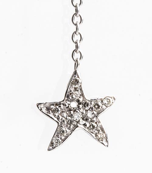 Diamond starfish shaped pendant - mark of ... - Bertolami Fine Art