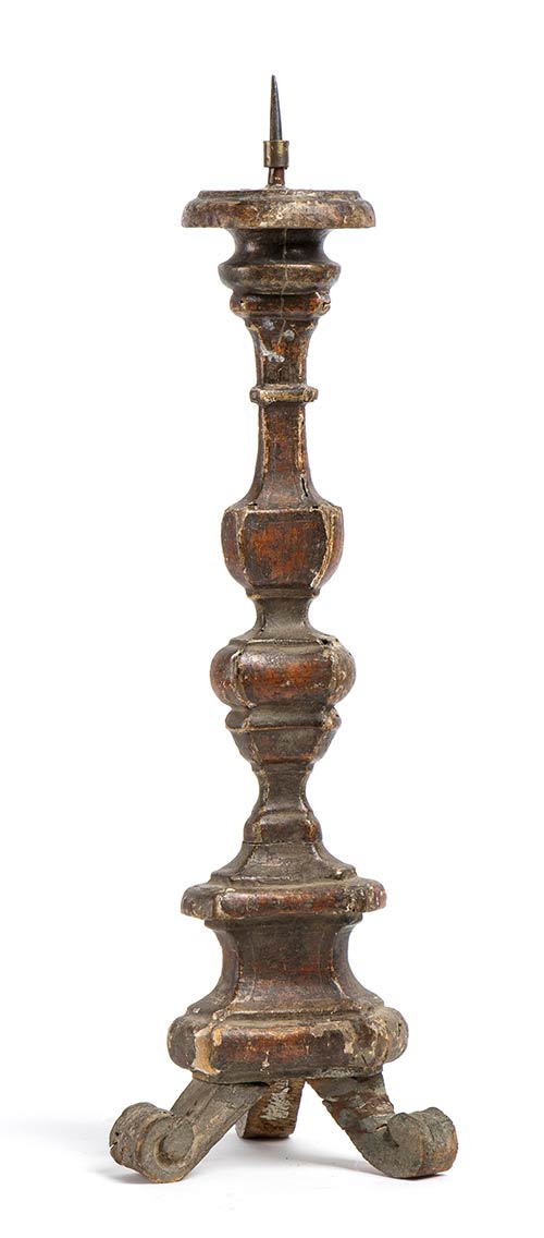 Italian gilt wood torch holder - 18th century red ... - Bertolami Fine Art