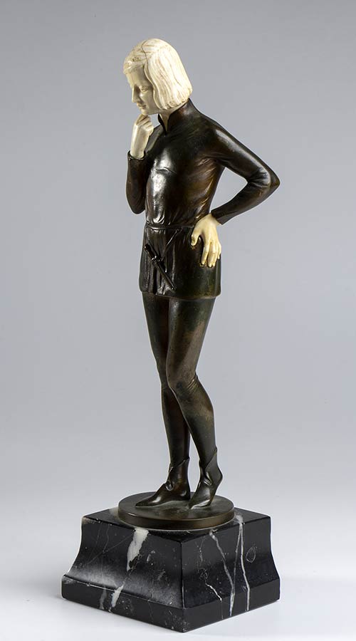 German bronze sculpture of a male figure - signed ... - Bertolami Fine Art
