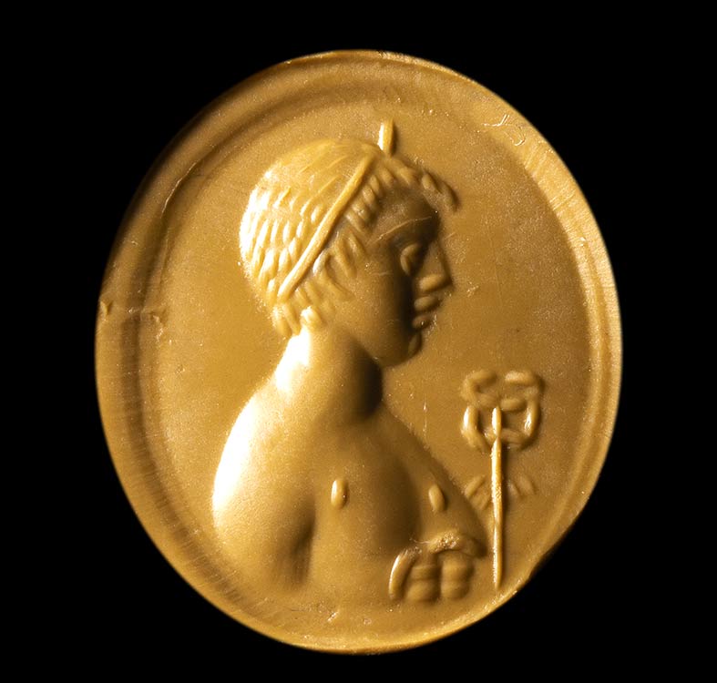 A ROMAN SARD INTAGLIO. BUST OF HERMES WITH THE ... - Bertolami Fine Art