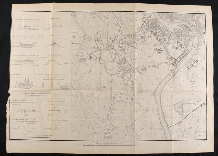 Map of Rome (Trastevere, Monteverde), 1849two ... - Bertolami Fine Art