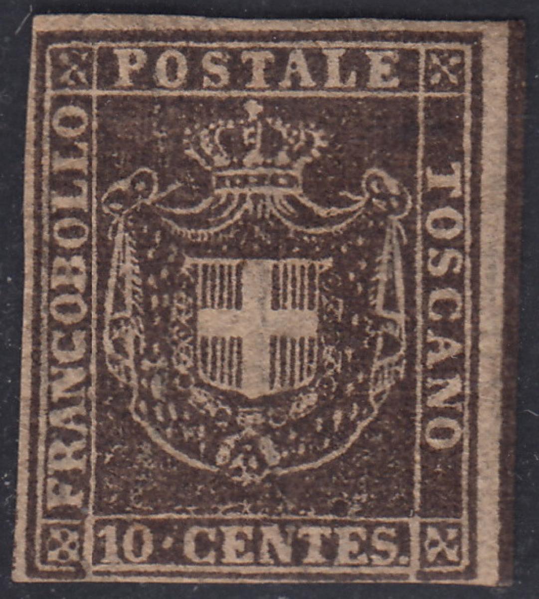Scudo di Savoia sormontato da Corona Reale c. 10 ... - SPC Stamps ...