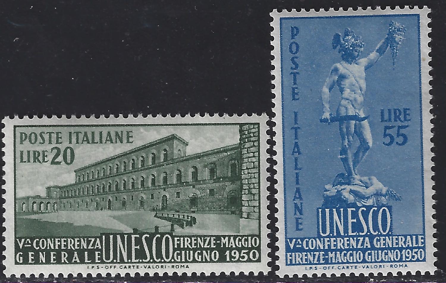 1950 - Unesco, serie completa di due valori nuovi ... - SPC Stamps ...
