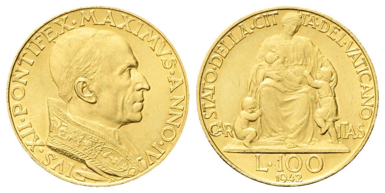 ROMA Pio XII (Eugenio Pacelli), 1939-1958. - 100 ... - Numismatica Ranieri Aste Numismatiche