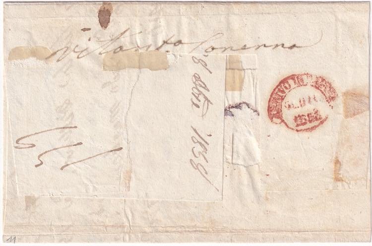 1858 28 Ott 2 gr. + 2 gr. coppia carta crema Sass ... - Tuscanphila ...