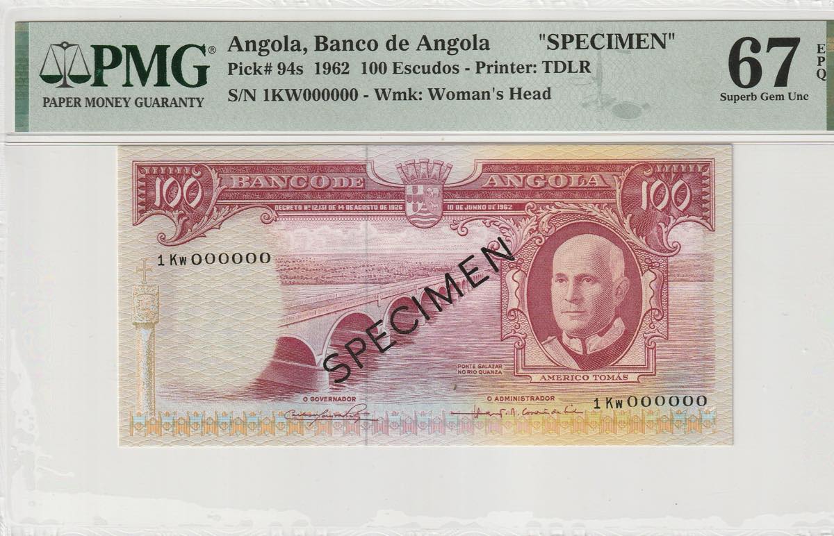 Paper Money - Africa - Angola - Klondike - Numismatic Auctions