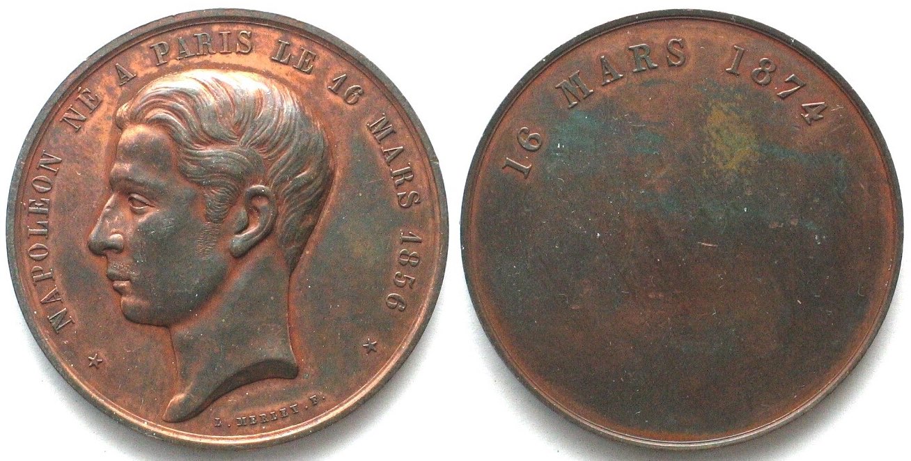 FRANCE. Napoleon IV (Pretender), Medal 1874, ... - CHS Basel ...