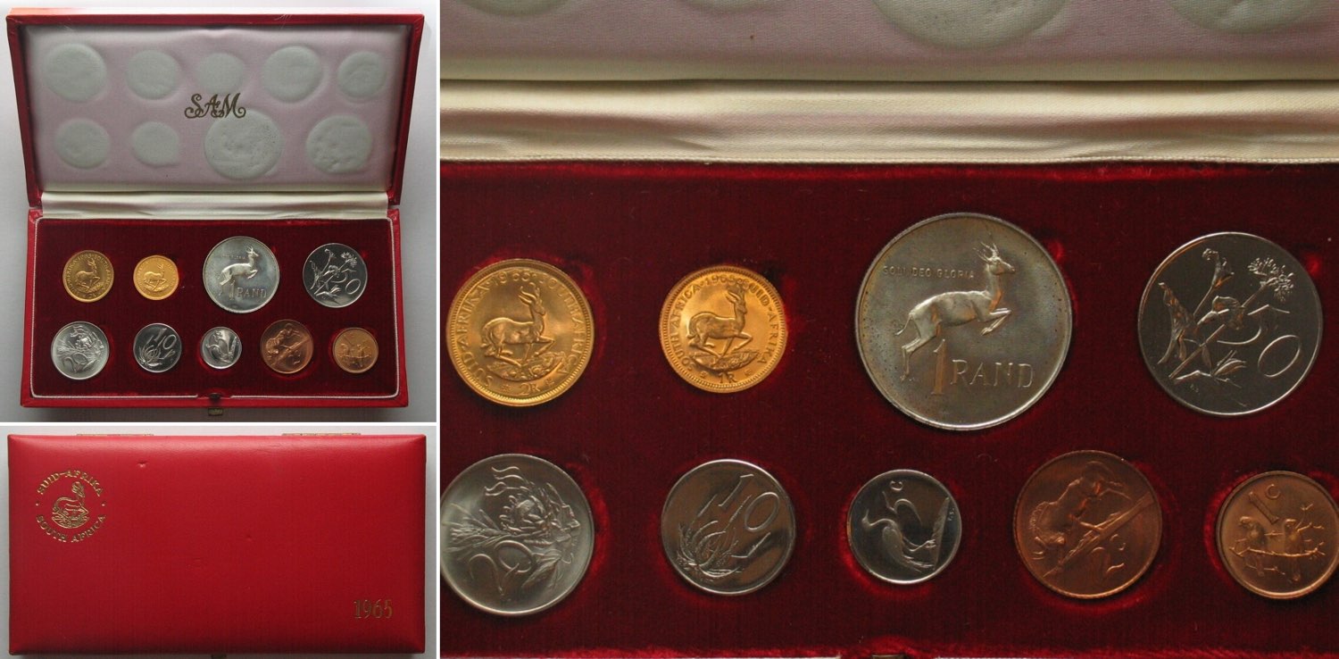 SOUTH AFRICA. 1965 PROOF SET, with 1 & 2 Rand ... - CHS Basel ...