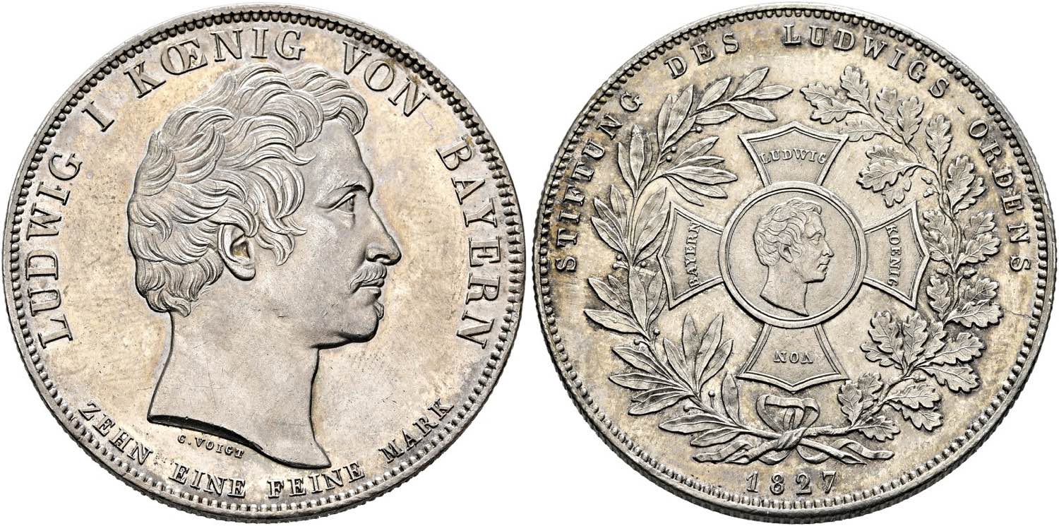 DEUTSCHLAND - Bayern, Kgr. - Ludwig I. 1825-1846 ... - HD Rauch Aste ...