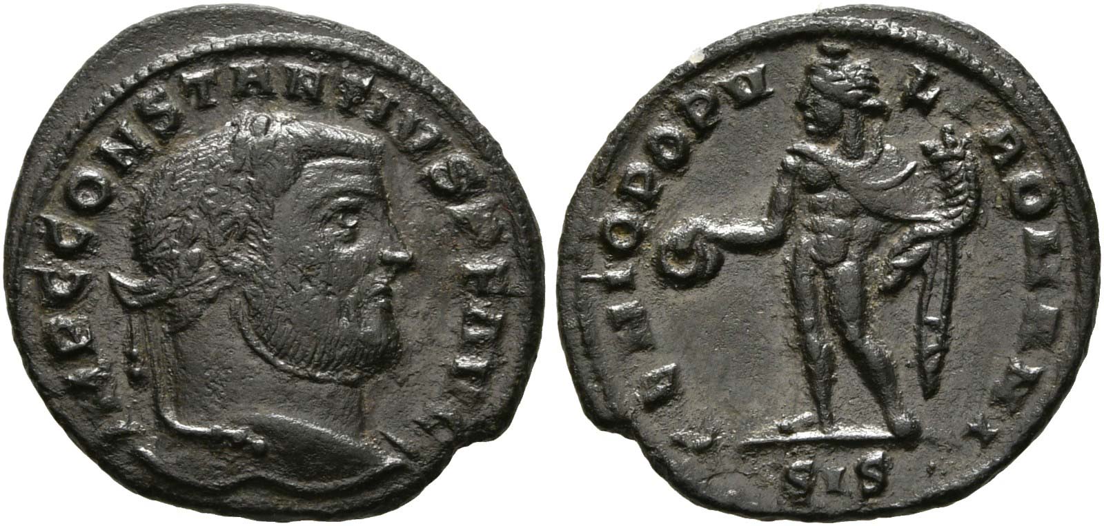 Constantius I. Chlorus (305-306) - Viertelfollis ... - HD Rauch ...